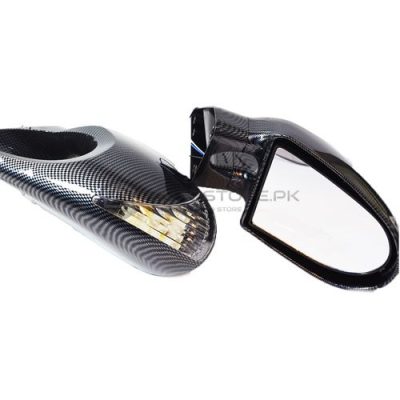 Universal Side Mirror with Indicator - Autostore.pk