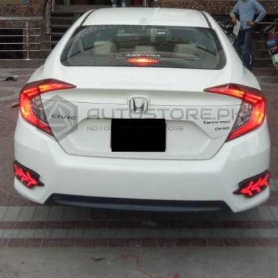 Honda Civic Rear Bumper LED Light Lamborghini Style V2 2016-2021 ...