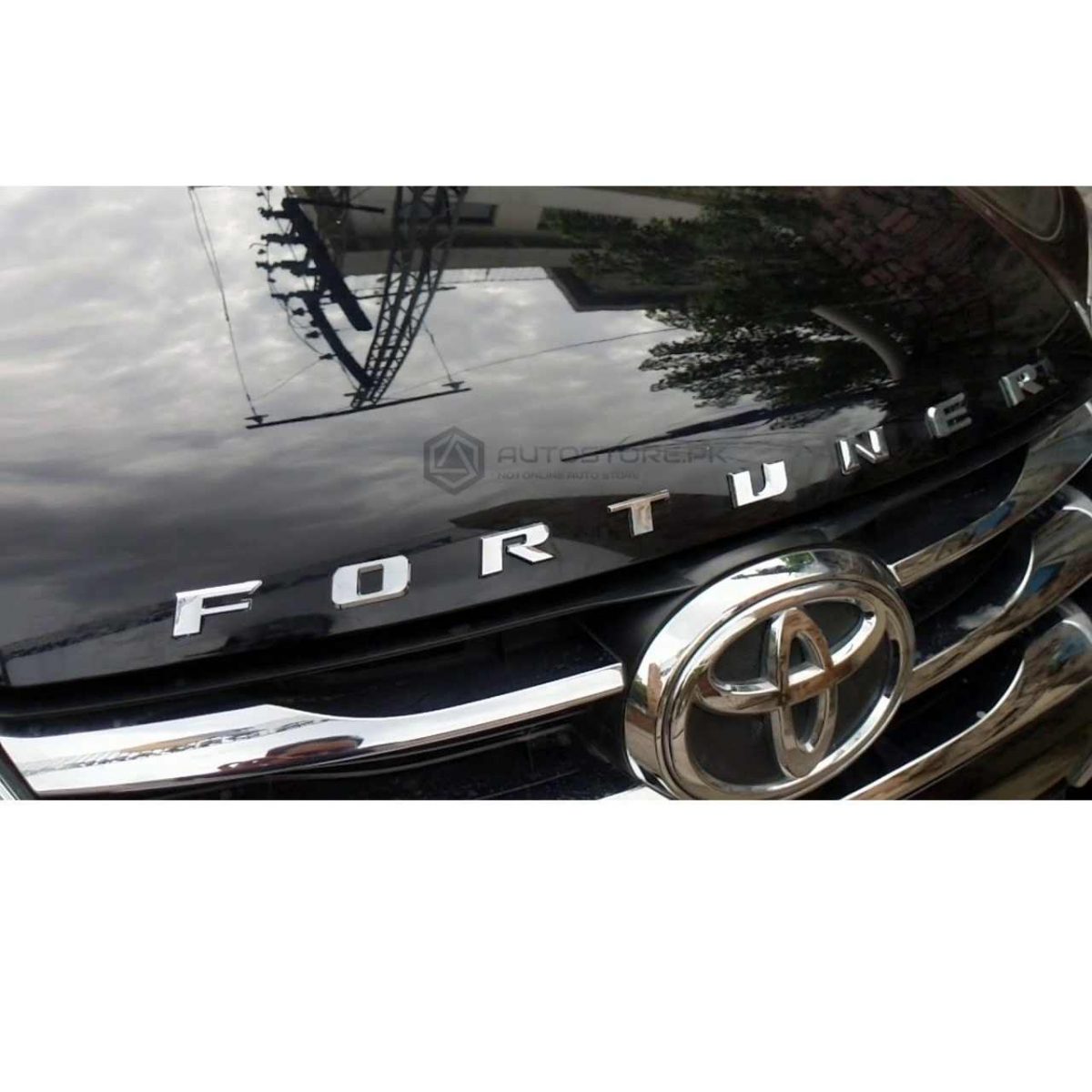 Toyota Fortuner Front Bonnet 3D Letters in Chrome 2016-2021
