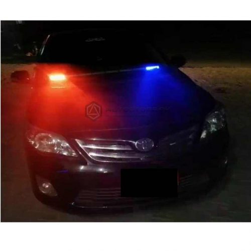 Police Red and Blue Dashboard LED Light 6 Bars - Autostore.pk