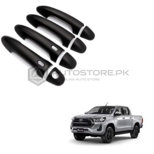 Toyota Hilux Revo Rocco Style Door Handle Covers Matte Black
