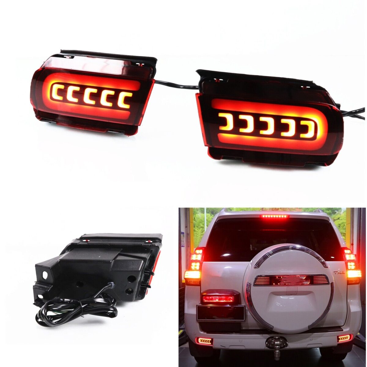 Toyota Prado FJ150 Rear Bumper Lamp V2 2008-2022 - Autostore.pk