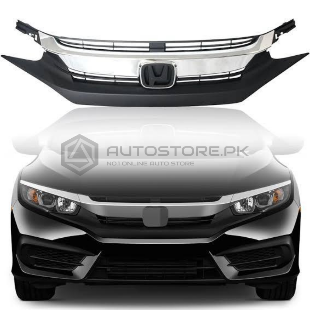 Honda Civic OEM Chrome Grill 2016-2021 - Autostore.pk