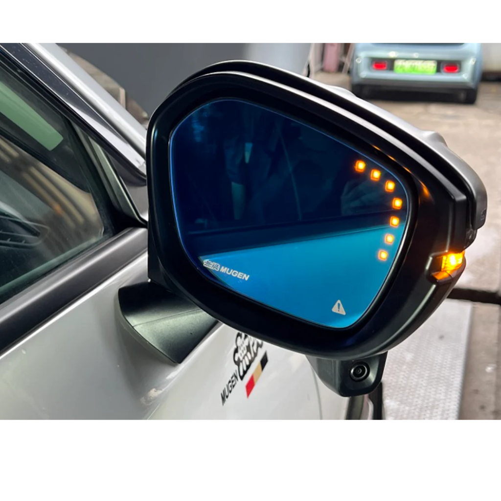 Honda Civic LED Blue Side Mirrors Wide Angle 2022-2024 - Autostore.pk