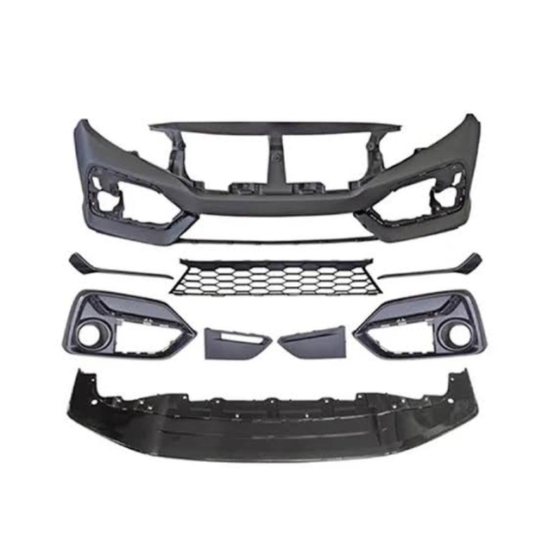 Honda Civic SI Front Bumper V2 Without Grill & Drl 2016-2021 - Autostore.pk