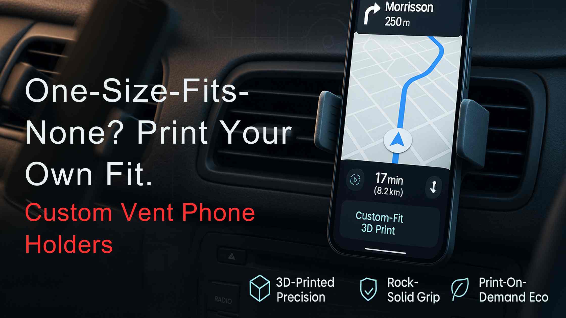 Custom 3D-Printed Phone Holders for Car Vents - Autostore.pk