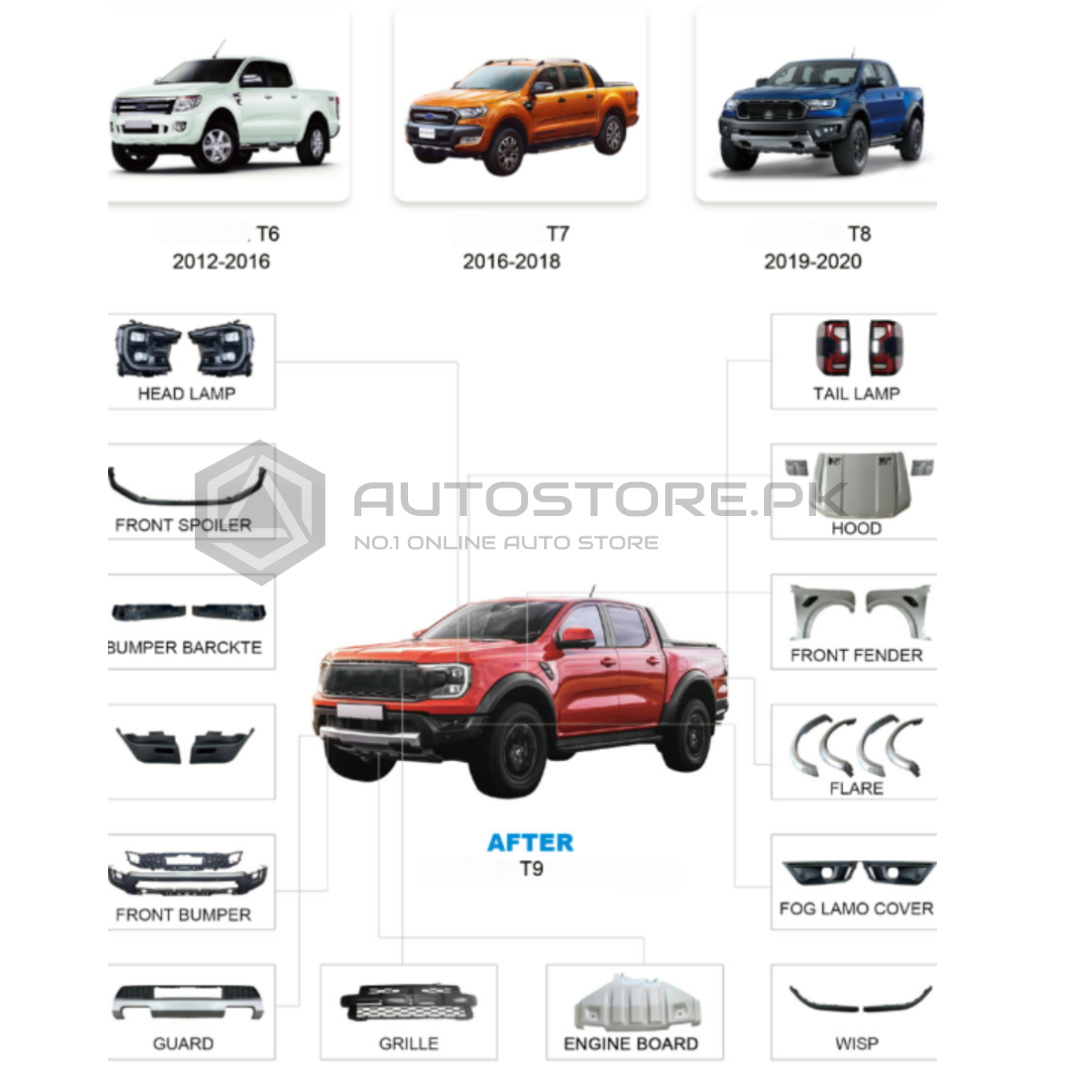 Ford Ranger T6 / T7 / T8 2012–2021 Upgrade | Conversion To Ford Ranger ...